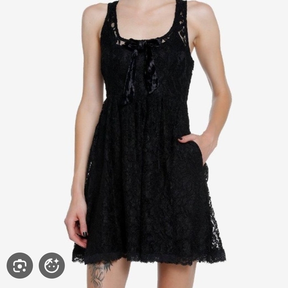 Hot Topic | Dresses | Hot Topic Black Lace Mini Dress | Poshmark